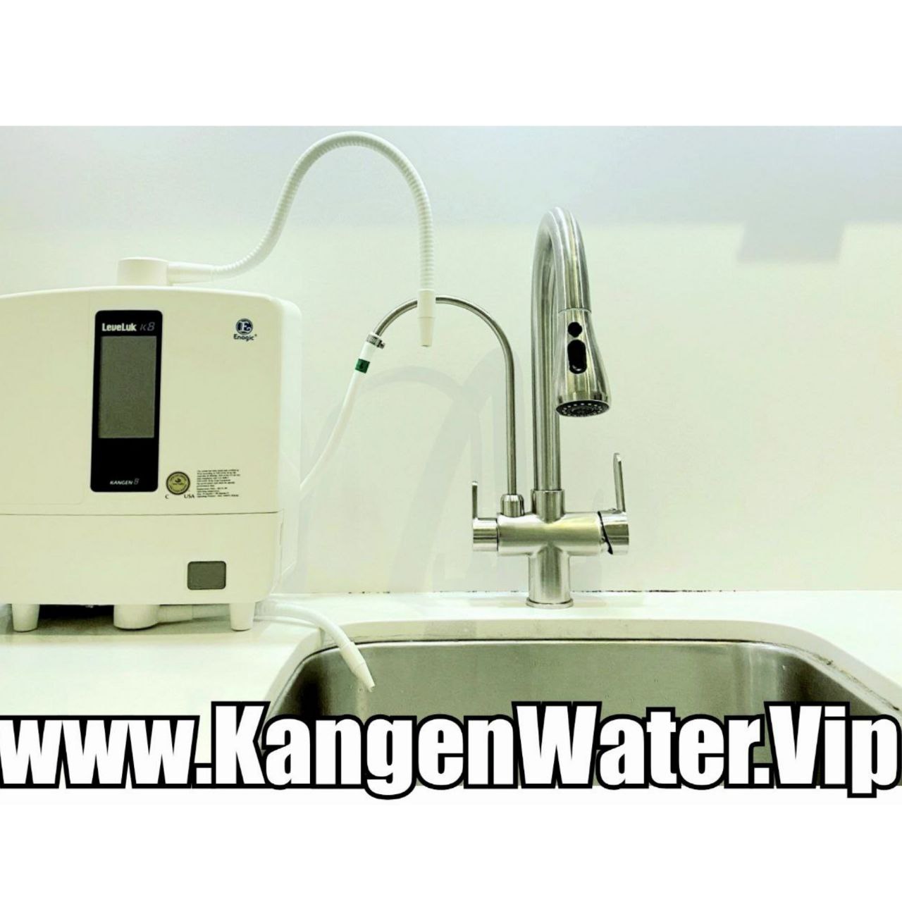 2 in 1 Kitchen Faucet Kit-Brushed Nickel - Enagic Kangen Water
